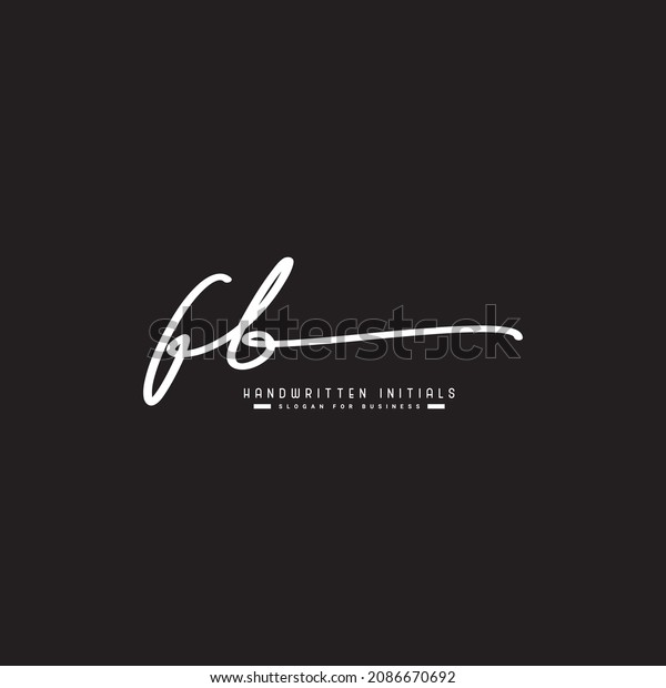 Initial Letter Fb Logo Handwritten Signature Stock Vector (Royalty Free ...