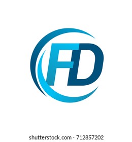 Initial Letter Fd Logotype Company Name Stock Vector (Royalty Free ...