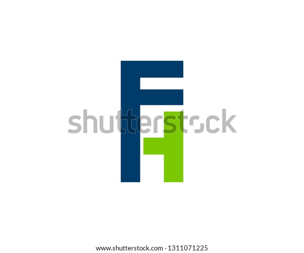 Initial Letter Fh Logo Template Design Stock Vector (Royalty Free ...