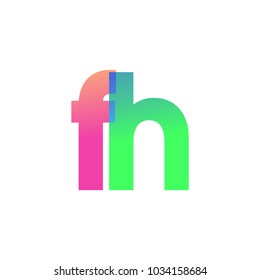 Initial Letter Fh Lowercase Logo Green Stock Vector (Royalty Free ...