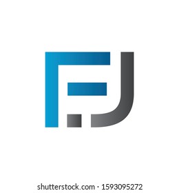 Initial Letter Fj Logo Design Vector Stock Vector (Royalty Free) 1593095272