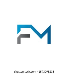 Initial Letter Fm Logo Design Vector Stock Vector (Royalty Free ...