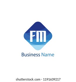 Initial Letter Fm Logo Template Design Stock Vector (Royalty Free ...