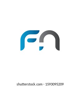 Initial Linked Letter Kn Logo Design: vector de stock (libre de ...