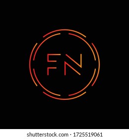 Initial Letter Fn Logo Design Vector Stock Vector (Royalty Free ...