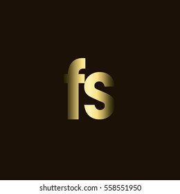 Initial Letter Fs Gold Dark Background Stock Vector (Royalty Free ...
