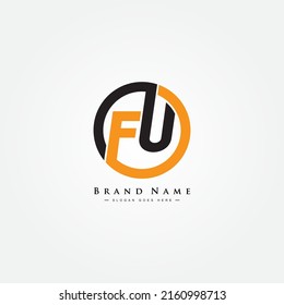 Initial Letter Fu Logo Minimal Business Stock Vector (Royalty Free ...