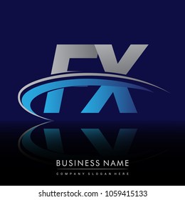 Initial Letter Fx Logotype Company Name Stock Vector (Royalty Free ...