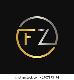 Initial Letter Fz Logo Design Creative Stock Vector (Royalty Free ...