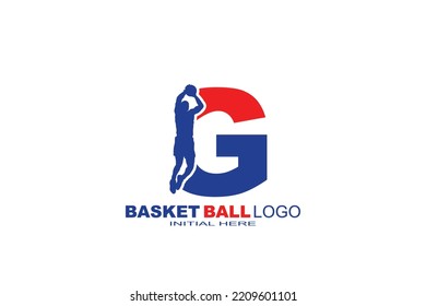 Initial Letter G Basketball Logo Stock Vector (Royalty Free) 2209601101 ...
