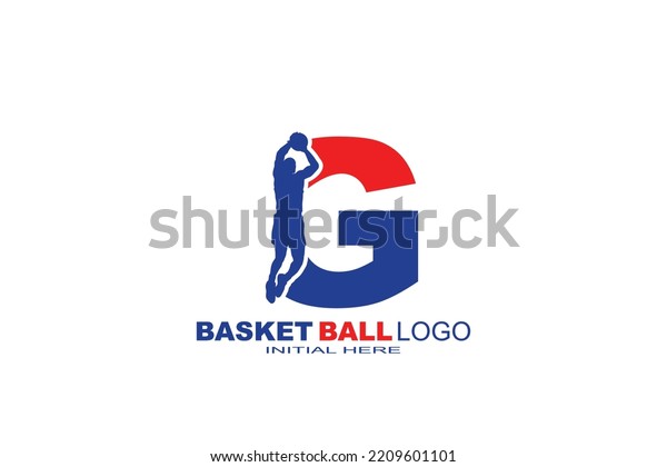 Initial Letter G Basketball Logo Stock Vector (Royalty Free) 2209601101 ...