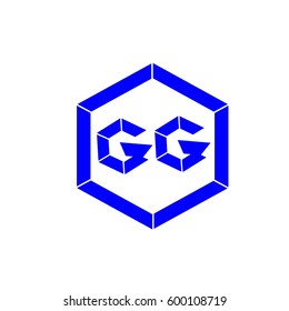 Initial Letter G Blue Color Logo Stock Vector (Royalty Free) 600108719 ...