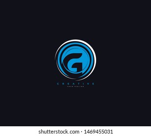 Initial Letter G Circle Modern Rounded Stock Vector (Royalty Free ...