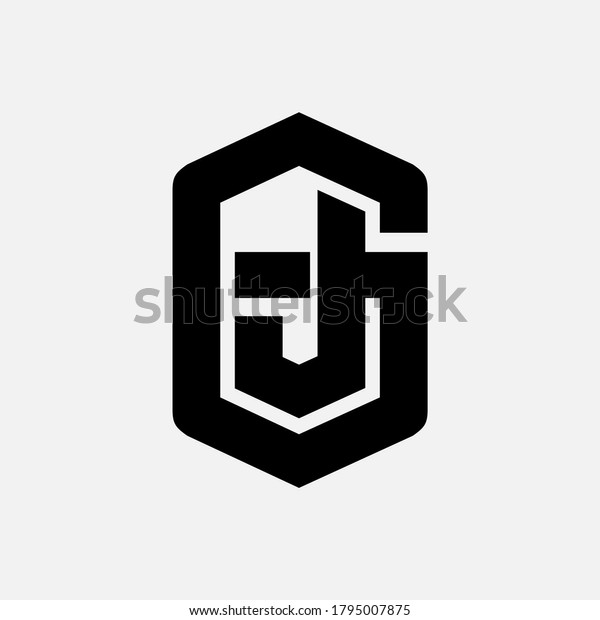 Initial Letter G J Gj Jg Stock Vector (Royalty Free) 1795007875