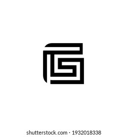 Initial Letter G Line Stroke Logo Stock Vector (Royalty Free ...