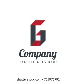 Initial Letter G Logo Ribbon Style Stock Vector (Royalty Free ...