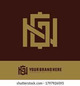 Initial Letter G N Gn Ng Stock Vector (Royalty Free) 1797926593 ...