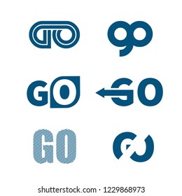 Initial Letter G O Icon Vector Stock Vector (Royalty Free) 1229868973 ...