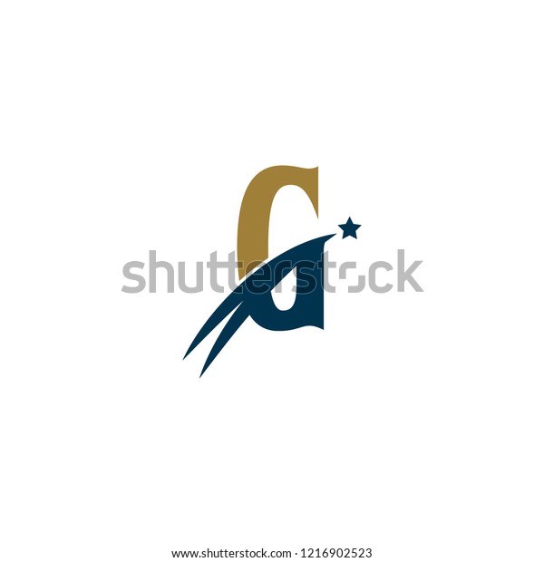 Initial Letter G Star Logo Design Stock Vector (Royalty Free ...