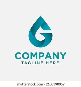 Initial Letter G Water Template Logo Stock Vector (Royalty Free ...