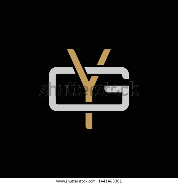 Initial letter G and Y, GY, YG, overlapping interlock logo, monogram ...