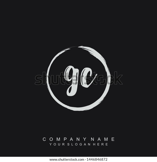 Initial Letter Gc Beautiful Handwriting Logo Stock Vector (Royalty Free ...