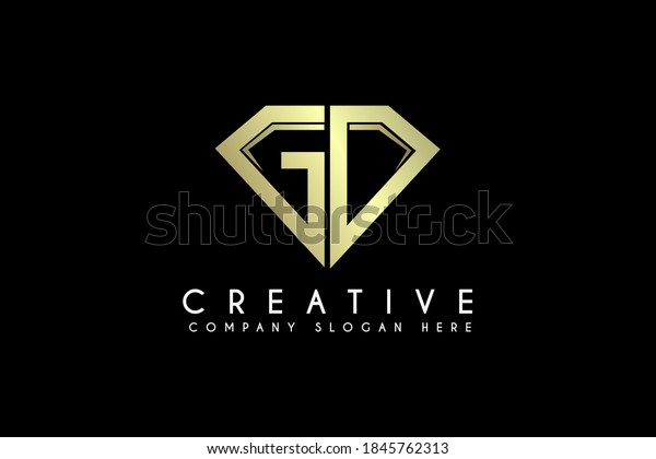 Initial Letter Gd Diamond Logo Design Stock Vector (Royalty Free ...