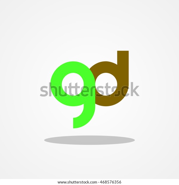 Initial Letter Gd Lowercase Logo Design Stock Vector (Royalty Free ...