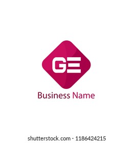 Initial Letter Ge Logo Template Design Stock Vector (Royalty Free ...