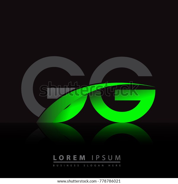 Initial Letter Gg Logotype Company Name Stock Vector (Royalty Free ...