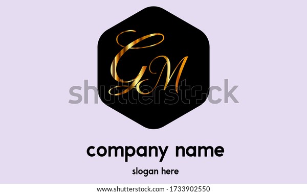 Initial Letter Gm Design Logo Illustration Stock Vector (Royalty Free ...