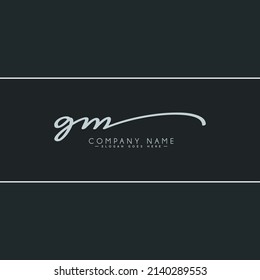 Initial Letter Gm Logo Handwritten Signature Stock Vector (Royalty Free ...