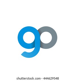 Initial Letter Go Modern Linked Circle Stock Vector (Royalty Free ...