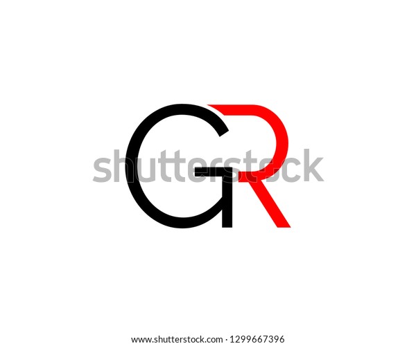 Initial Letter Gr Logo Template Design Stock Vector (Royalty Free ...