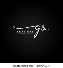 Initial Letter Gs Logo Hand Drawn Stock Vector (Royalty Free ...