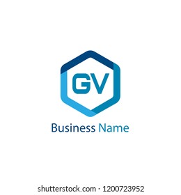 Initial Letter Gv Logo Template Design Stock Vector (Royalty Free ...