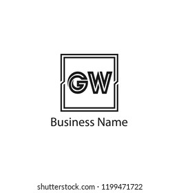 Initial Letter Gw Logo Template Design Stock Vector (Royalty Free ...
