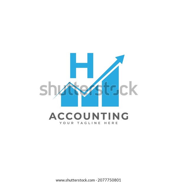 Initial Letter H Chart Bar Finance Stock Vector (Royalty Free ...