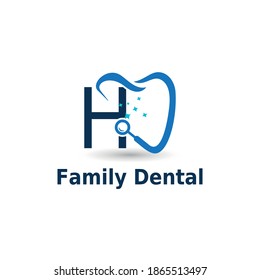 Initial Letter H Dental Dentist Logo Stock Vector (Royalty Free ...