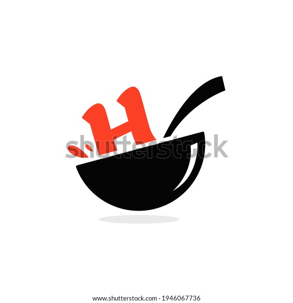 Initial Letter H Food Logo Design Stock Vector (Royalty Free ...