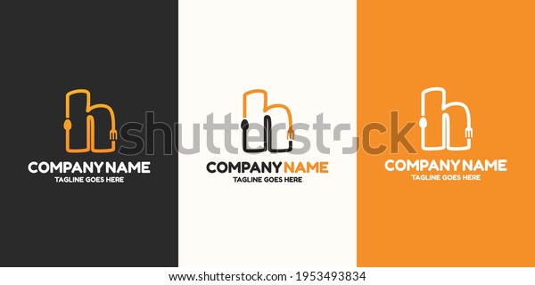 Initial Letter H Food Logo Design Stock Vector (Royalty Free ...
