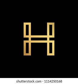 Hh Initial Logo Capital Letters Gold Stock Vector (Royalty Free) 1474405622