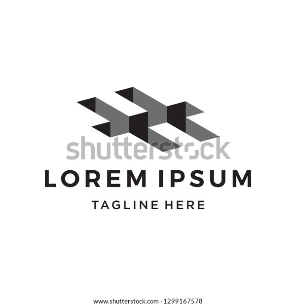 Initial Letter H Hole Logo Design Stock Vector (Royalty Free) 1299167578