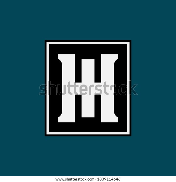 Initial Letter H Hi Ih Overlapping Stock Vector (Royalty Free) 1839114646