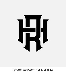 Initial Letter H R Hr Rh Stock Vector (Royalty Free) 1847158612 ...
