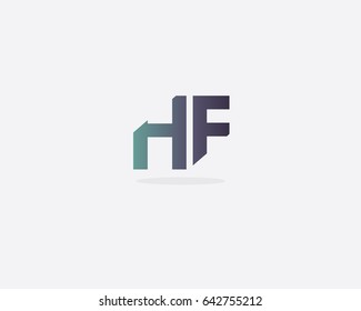 Initial Letter Hf Logo Design Stock Vector (Royalty Free) 642755212 ...