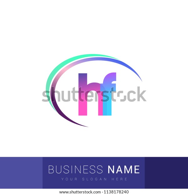 Initial Letter Hf Logotype Company Name Stock Vector (Royalty Free ...