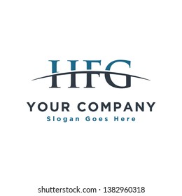 Initial Letter Hfg Overlapping Movement Swoosh Stock Vector (Royalty ...