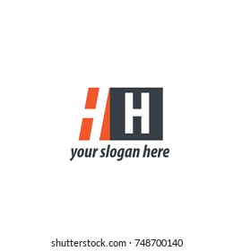 Fwh Letter Logo Design Stock Vector (Royalty Free) 1244081527