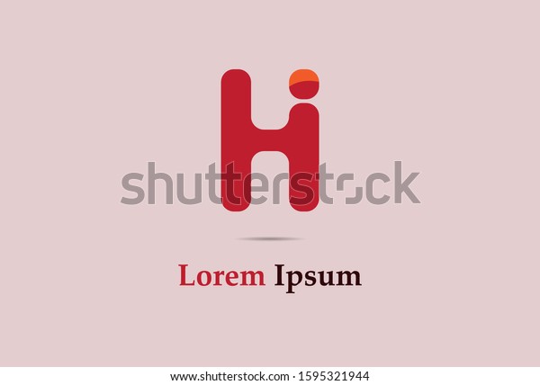 Initial Letter Hi Logo Design Template Stock Vector (Royalty Free ...